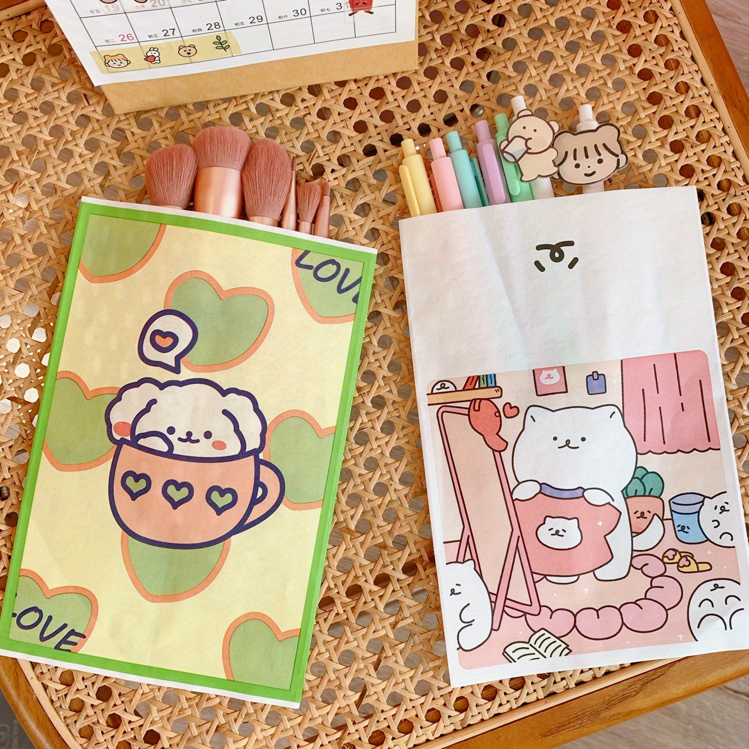 Cartoon Cute Bear Paper Bag Version Snack Dessert Baking - Temu Ireland