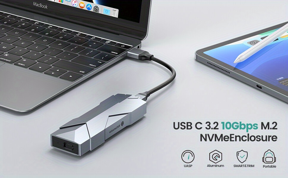 10 Ssd Case M.2 Nvme Pcie/ Sata Ssd Usb - Temu Canada