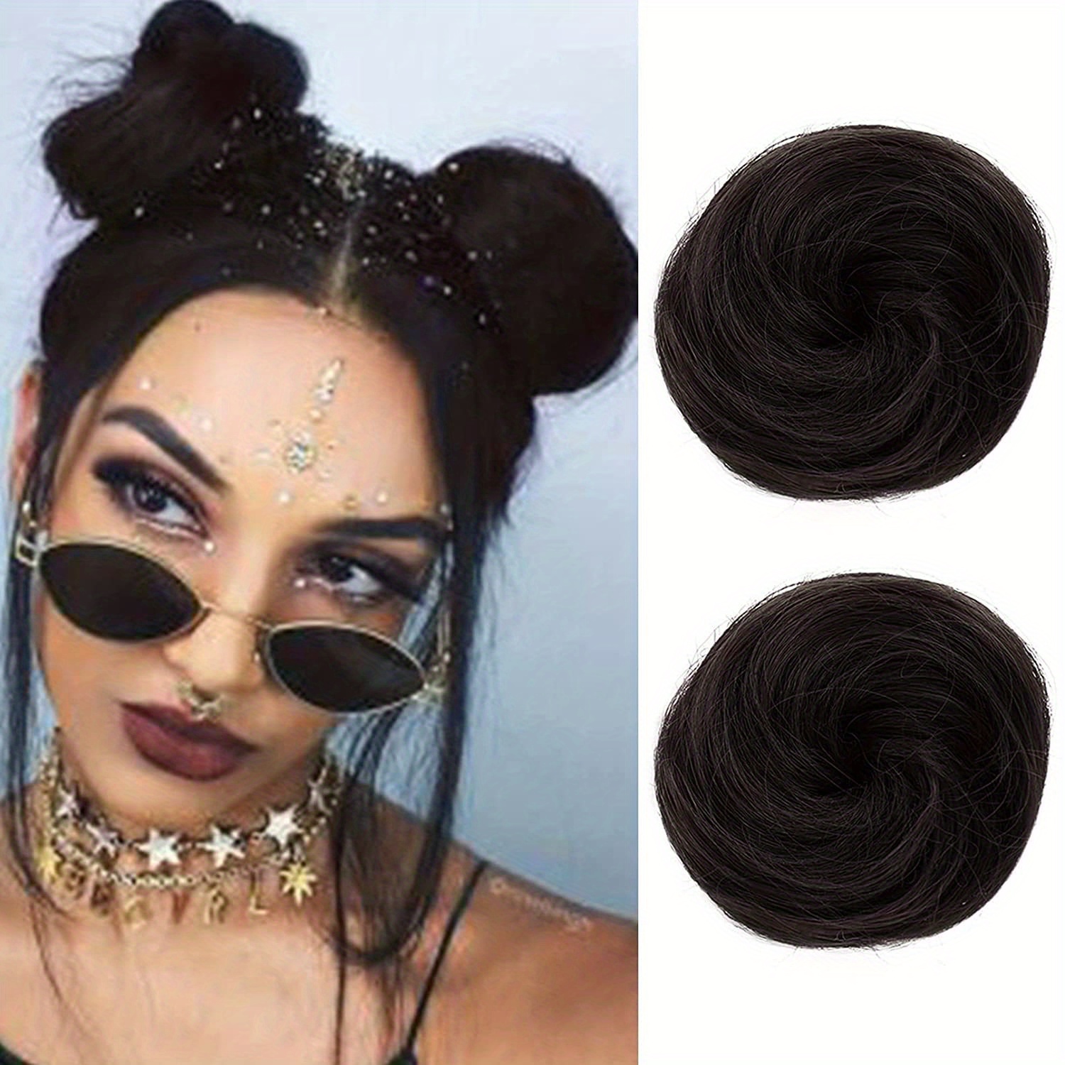 Mini Claw Clip In Messy Cat Ears Hair Bun Extensions Wig - Temu New Zealand