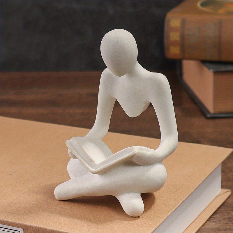 European Style Statue Abstract Sculpture Character Reading - Temu
