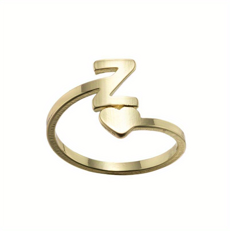 Stainless Steel Initial Rings z Alphabet Name Jewelry - Temu Australia