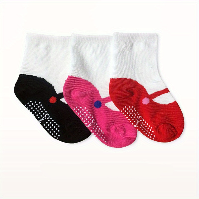 Baby Girls Cute Cotton Ballet Shose Pattern Socks - Temu Australia