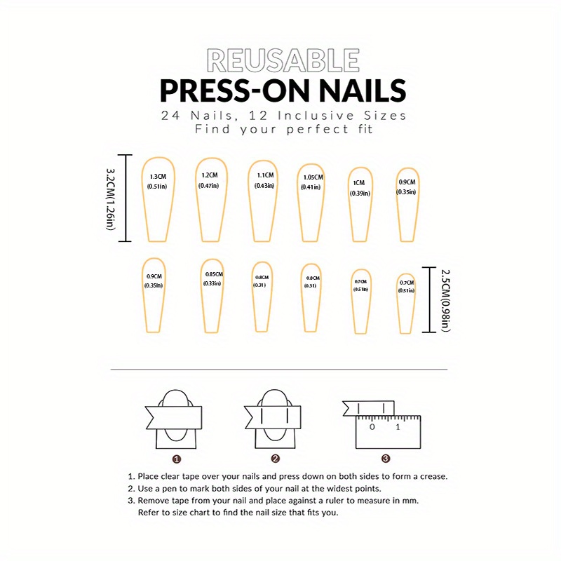 White French Tip Ballerina Press Nails - Temu United