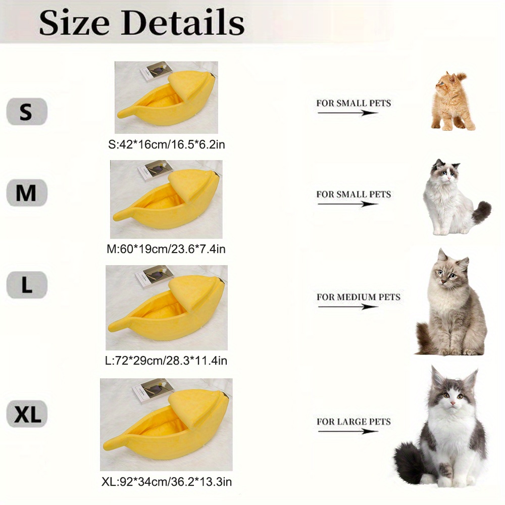 Cozy Cute: Banana Nest Warm Pet Bed Furry Friend! - Temu