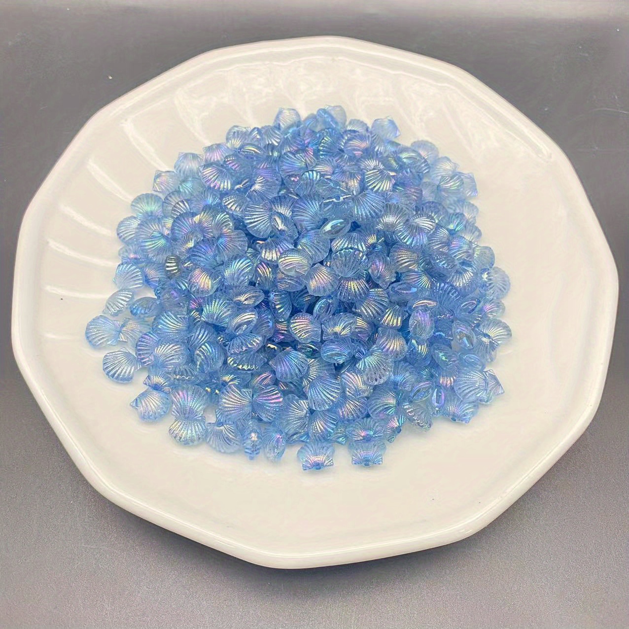 Straight Hole Transparent Colorful Shell Beads Girls Diy - Temu Norway