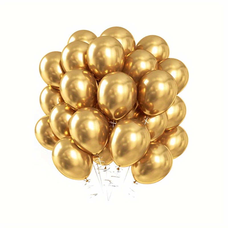 30pcs 10 Inch Metallic Golden Rose Balloons For Theme Party Birthday ...