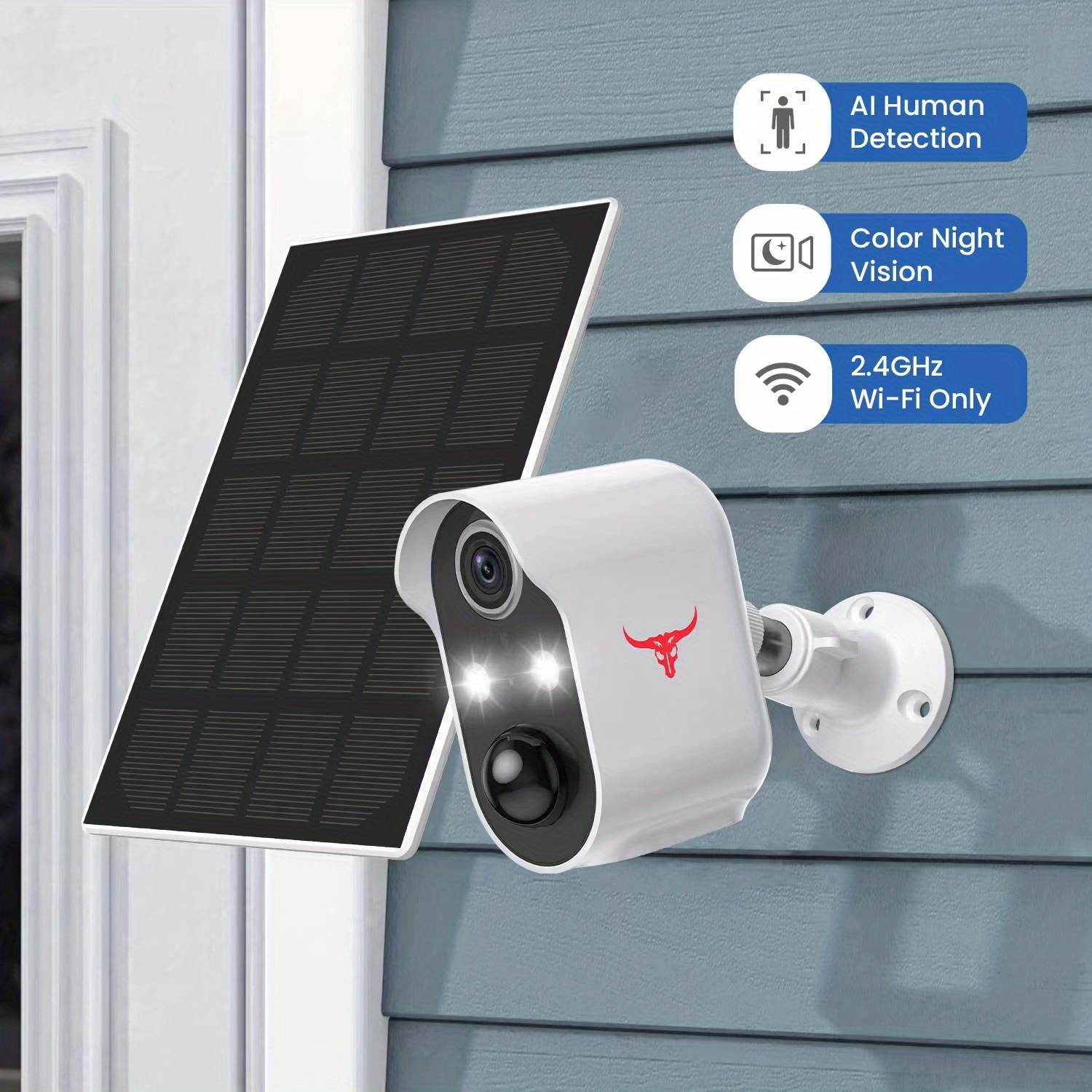 1 Set Security Camera Wireless Outdoor, Solar Wireless Security Camera ...