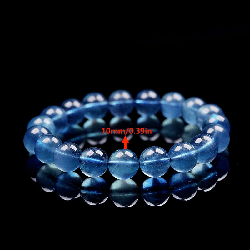Men's Trendy Simple Blue Natural Crystal Single Circle - Temu United ...