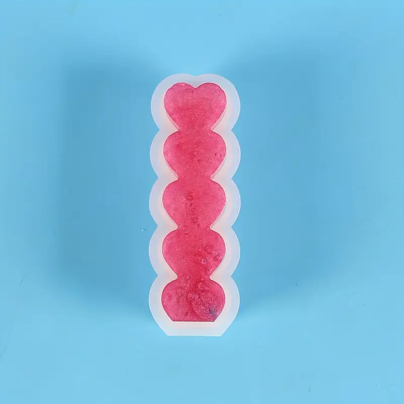 Diy 드립 수 지 석고 장식품 수 지 실리콘 몰드 5 사랑 심장 모양 수 제 촛불 장식품에 대 한 Temu Korea