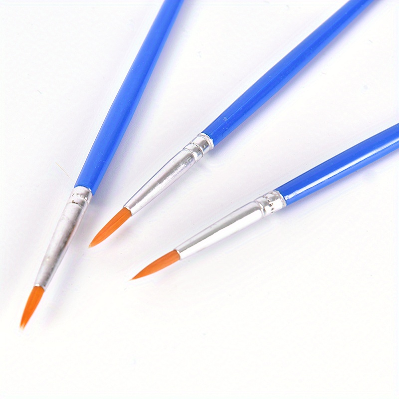 Nylon Hair Artist Paint Brush Acrylic Watercolor Round Fine - Temu ...