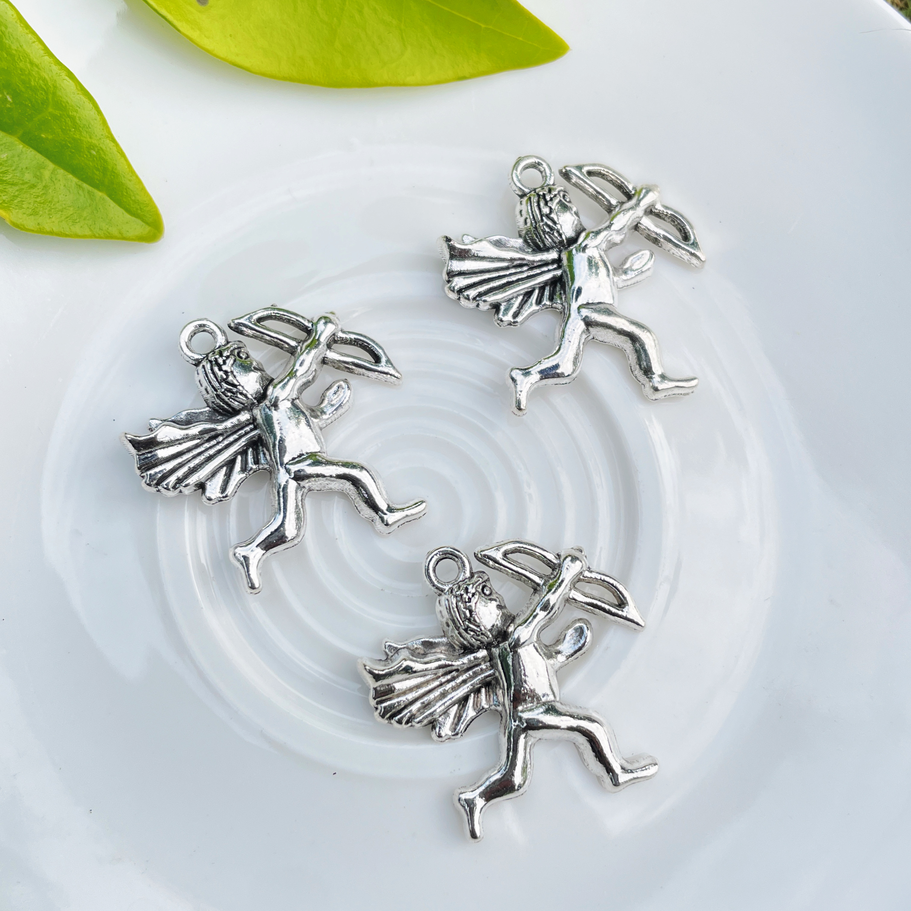 Ancient Silvery Cupid Arrow Pendants Diy Earrings Bracelet - Temu Australia