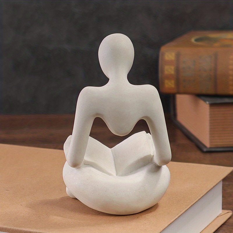 European Style Statue Abstract Sculpture Character Reading - Temu