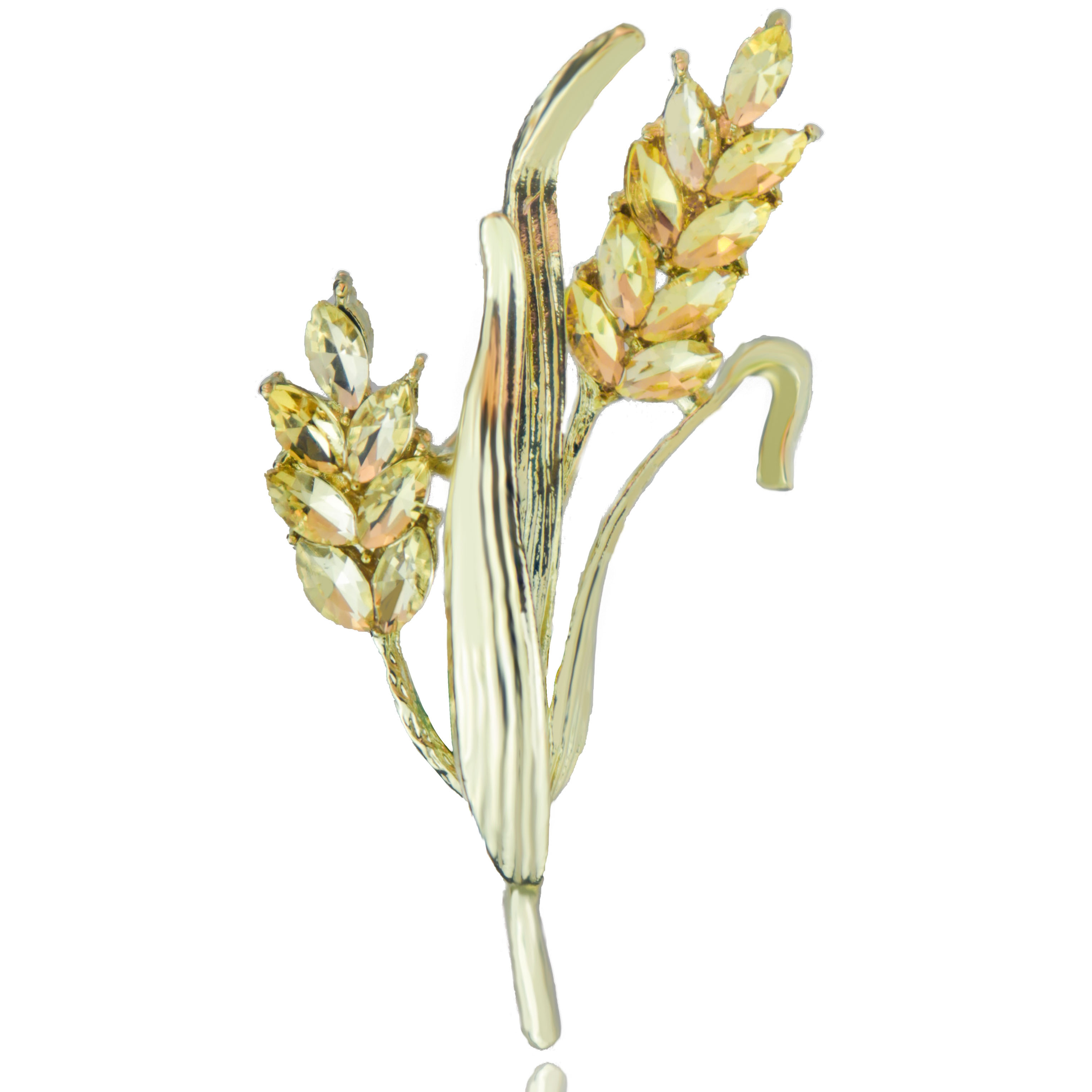 Exquisite Crystal Wheat Brooch Pin For Clothing Accessories | Free ...