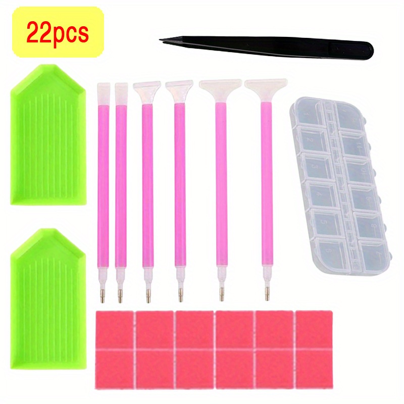 22pcs 5d Diamond Painting Accessories And Tools Kit For Kids Or Adults ...