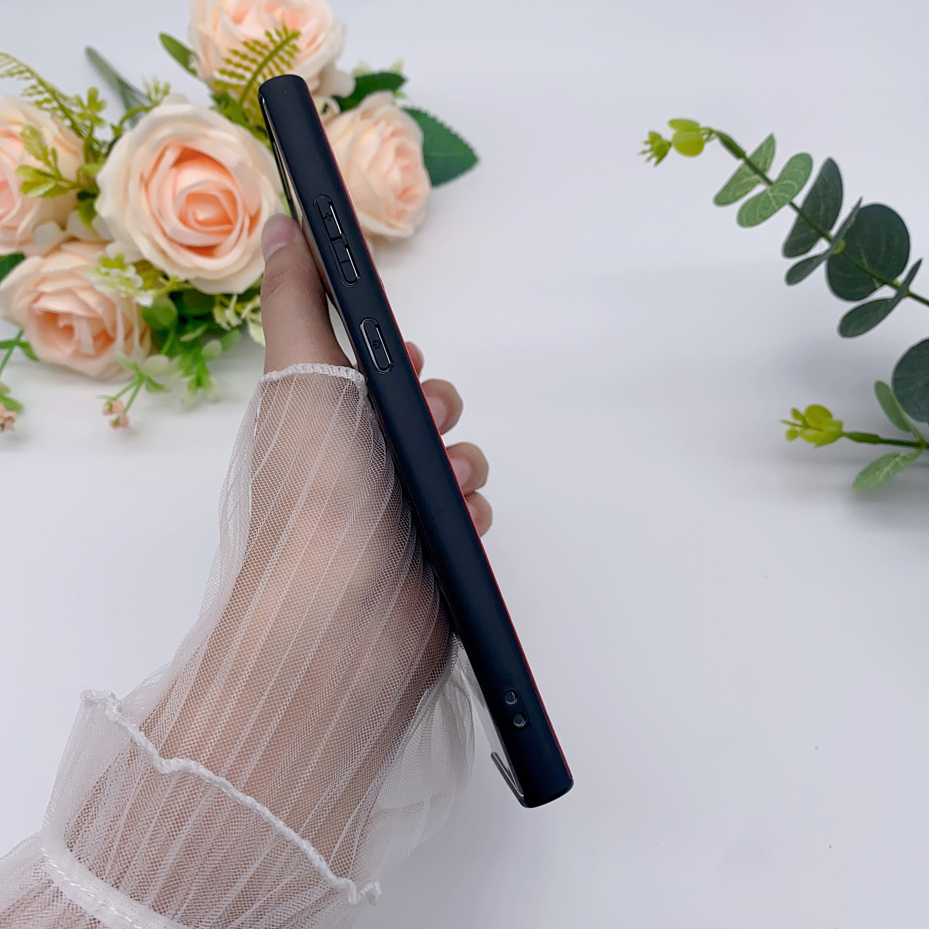 Dreamy Lychee Patterned Red Premium Artificial Leather Shock - Temu ...