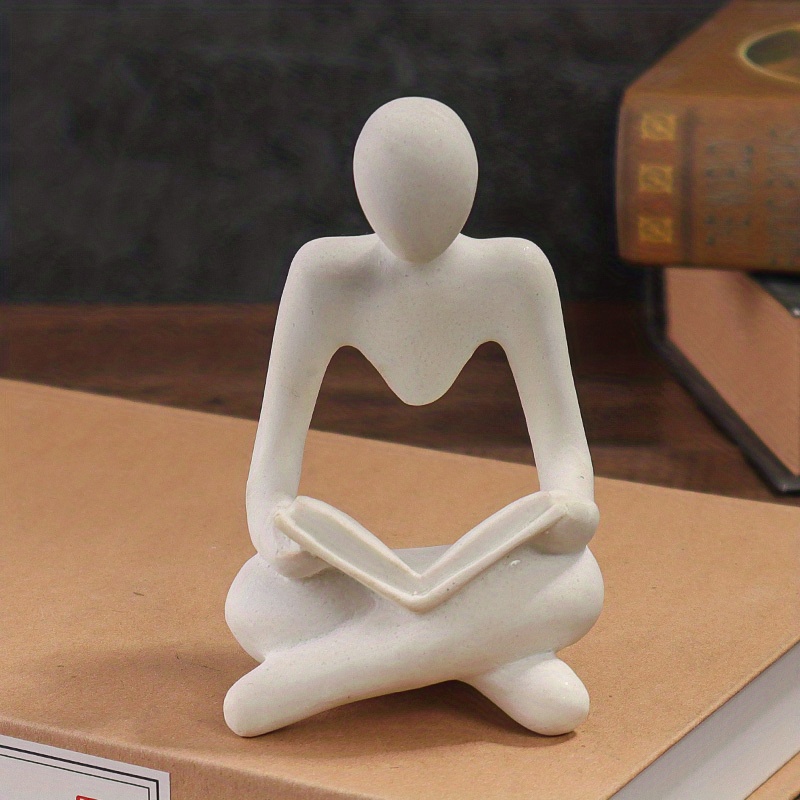 European Style Statue Abstract Sculpture Character Reading - Temu