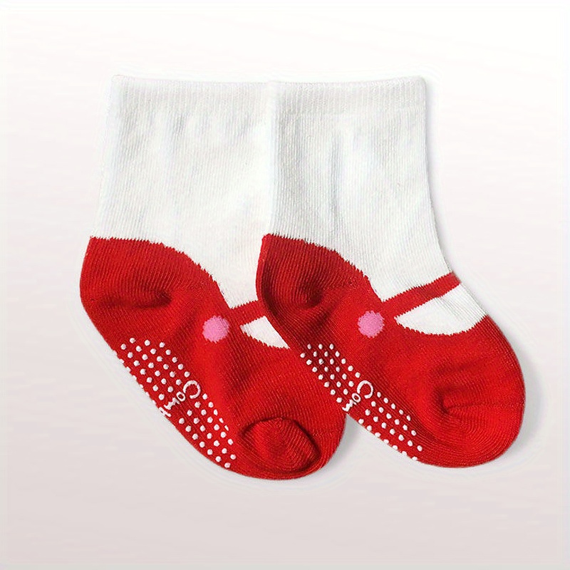 Baby Girls Cute Cotton Ballet Shose Pattern Socks - Temu Australia