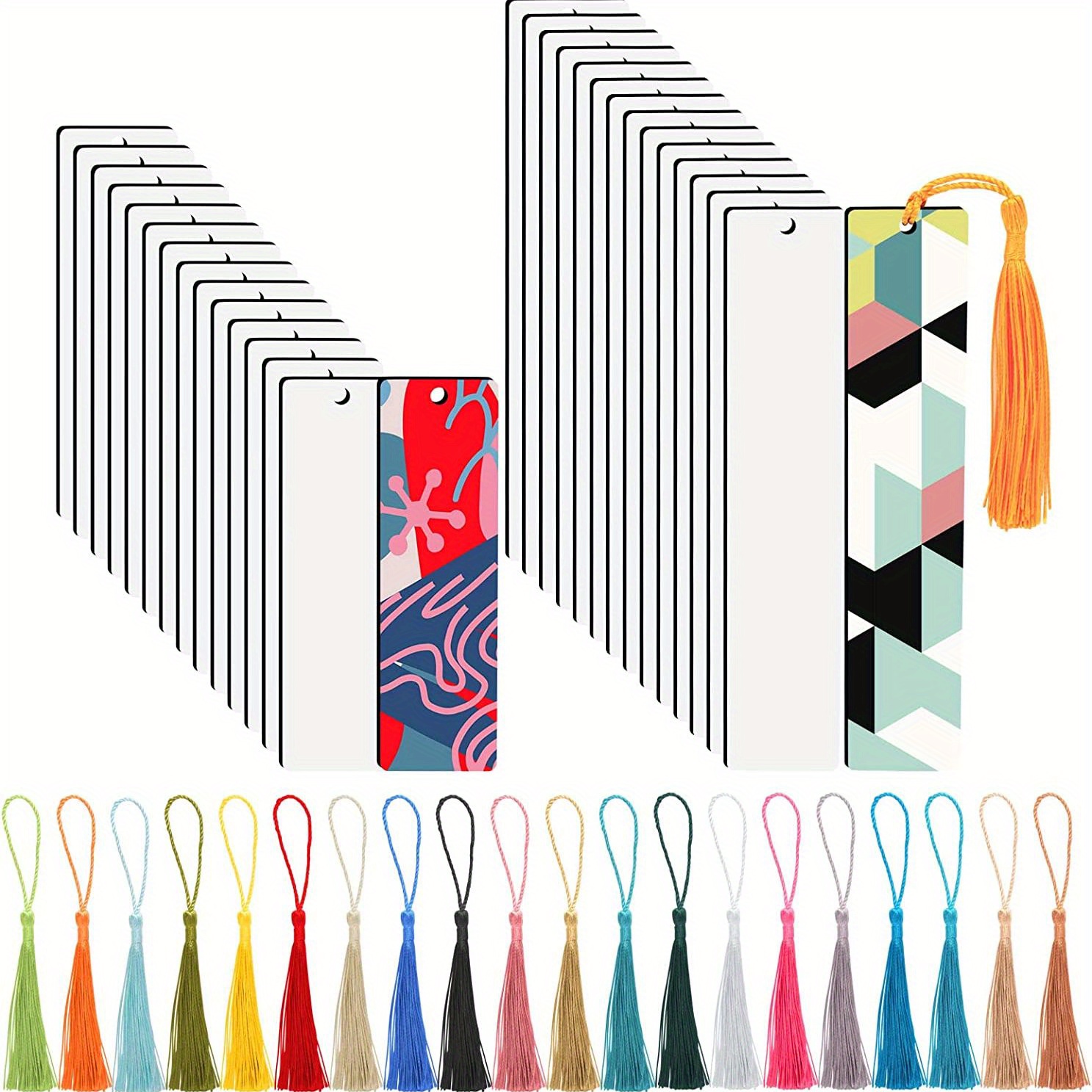 30 Sublimated Blank Bookmarks Double sided Heat Transfer - Temu
