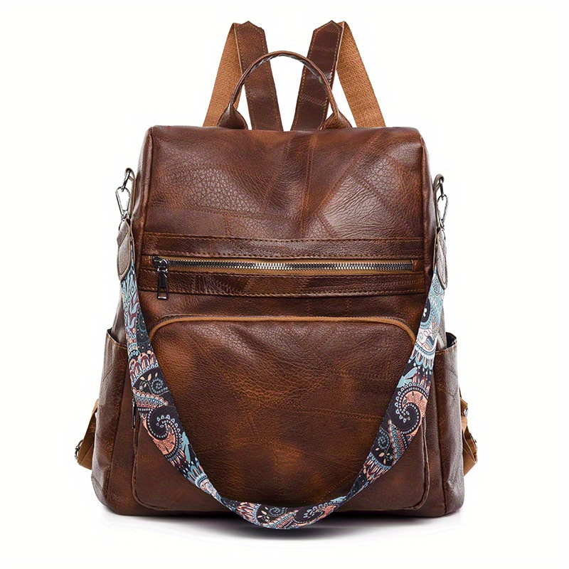 vintage anti theft backpack purse retro convertible travel - Temu New ...