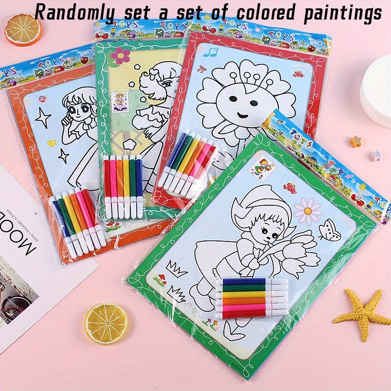 Set Two Different Graffiti Paintings Six Watercolor - Temu Australia