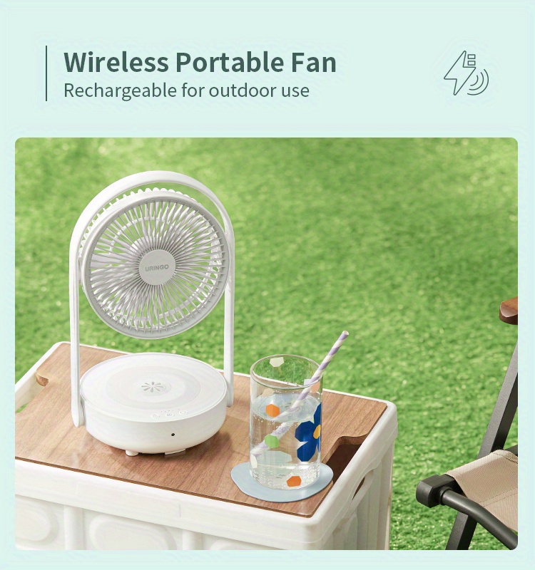 Small Wireless Folding Fan Magnetic Remote Control Perfect - Temu