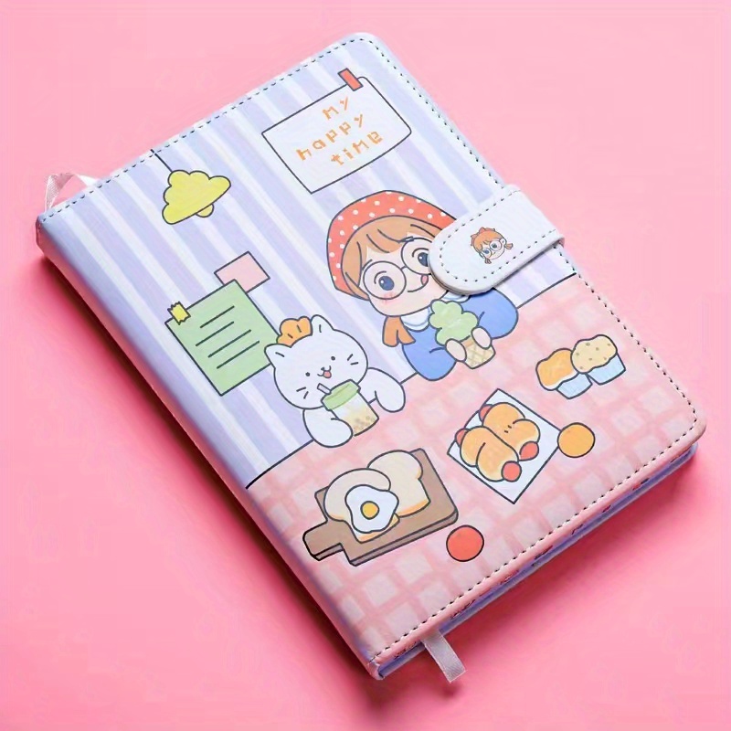 Cute Journal Diary Magnetic Buckle Notebook Cartoon Notebook Student ...