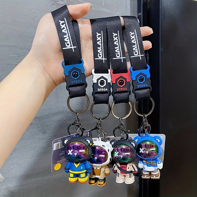 1pc Cool Hip Hop Bear Keychain Lightning Female Car Doll Key Chain ...