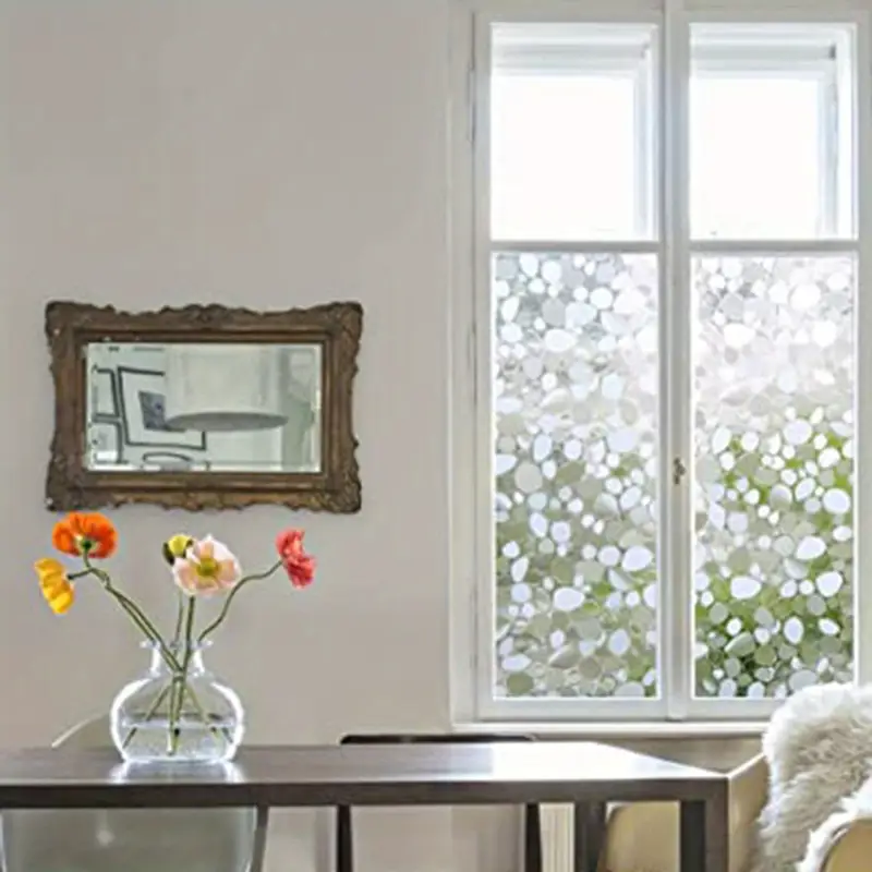 Pebble Glass Window Sticker Privacy Window Film Removable Temu