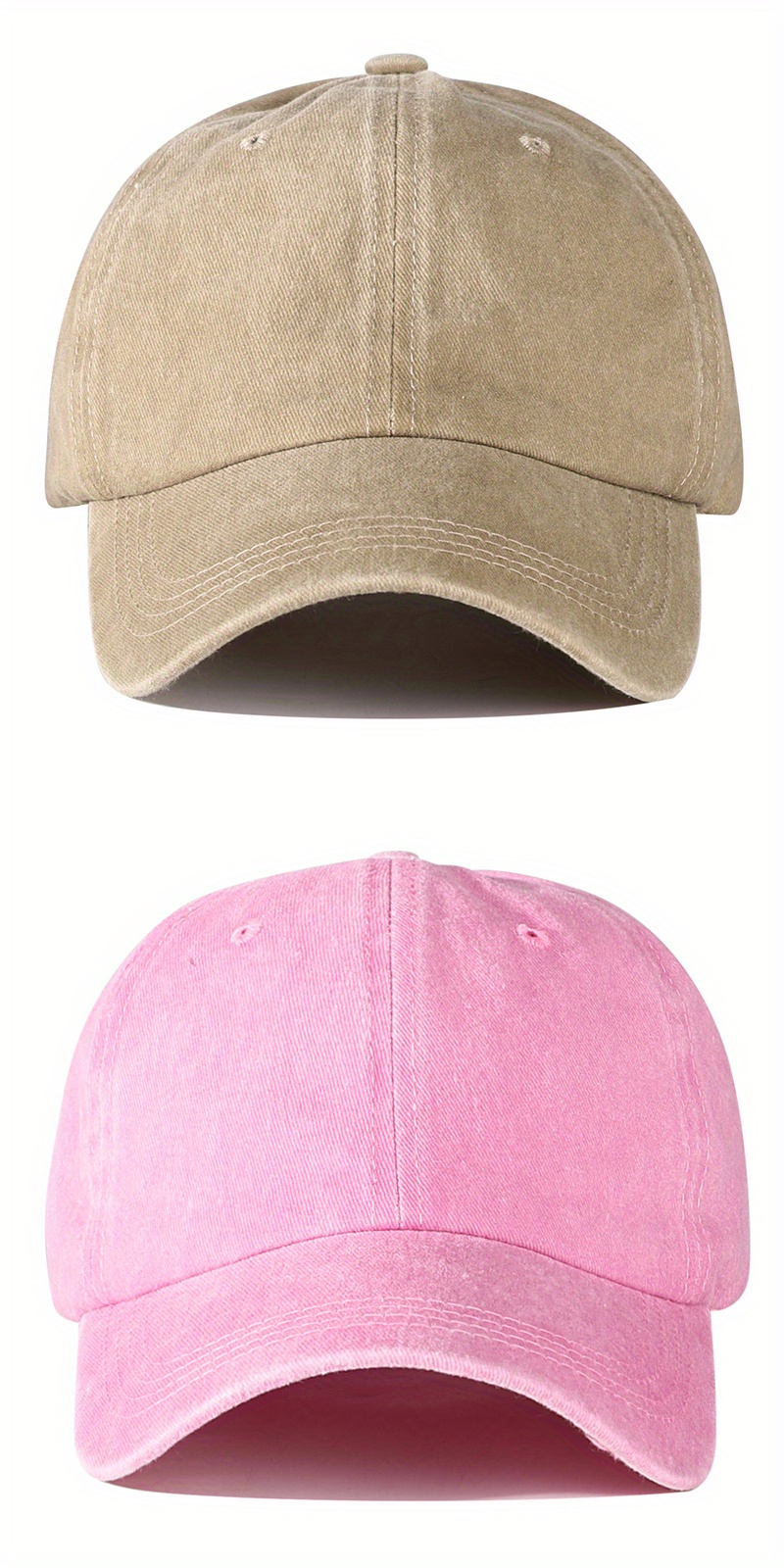 2pcs Baseball Caps Retro Sunscreen Sunshade Hats For Girls And Boys ...