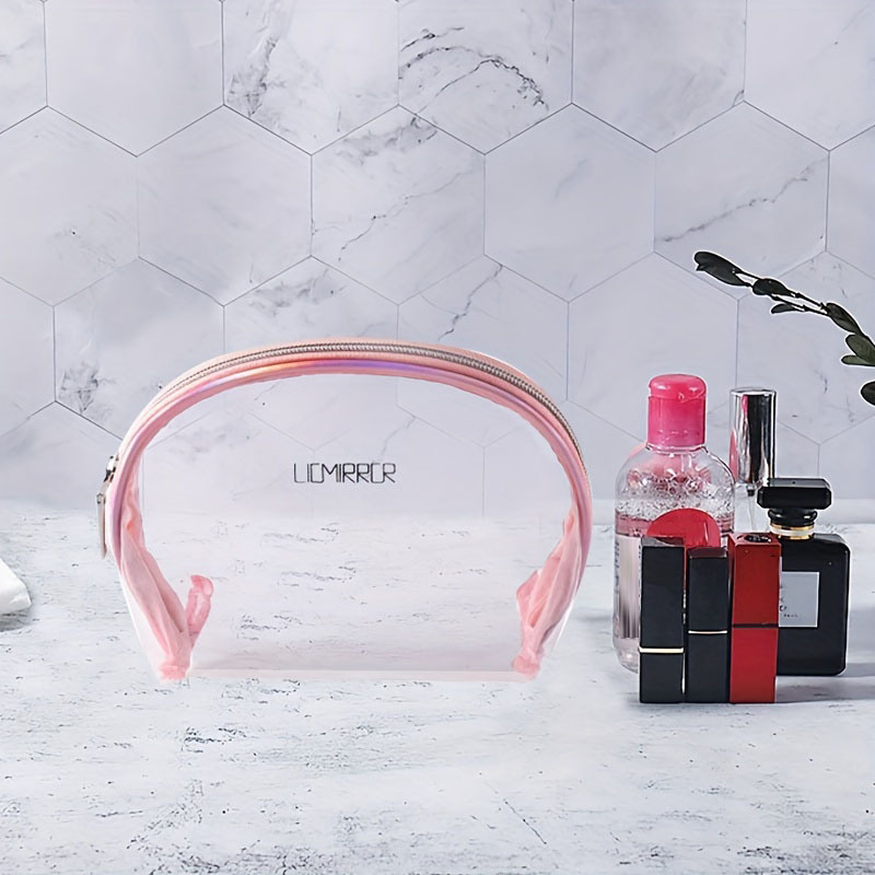 Transparent Toiletry Bag Waterproof Travel Cosmetic Bag With Zipper ...