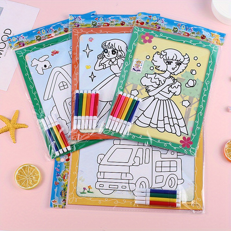 Set Two Different Graffiti Paintings Six Watercolor - Temu Australia