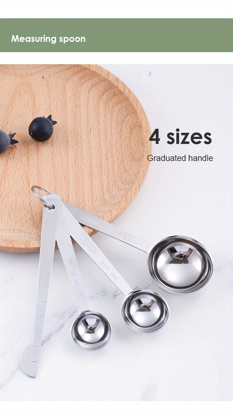 Steel Measuring Spoon Set A - Temu Netherlands