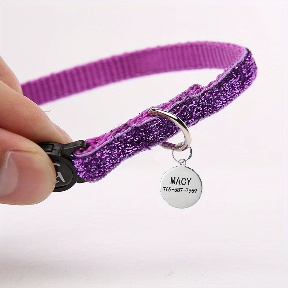Custom Name Tags Cat Collars Breakaway Cat Collars Bells - Temu Philippines