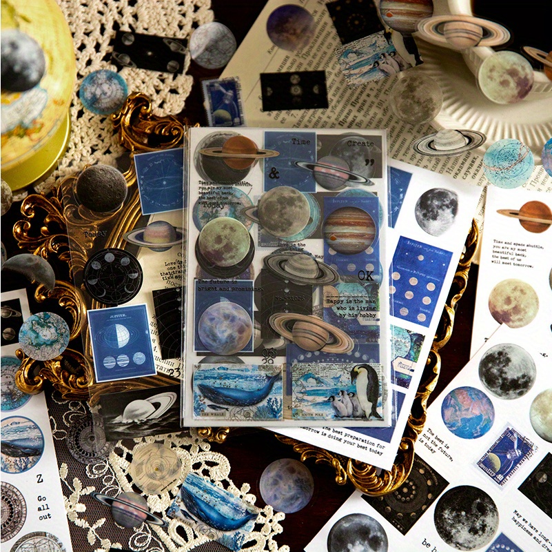 Retro Illustrated Series Decorative Stickers Fashion - Temu