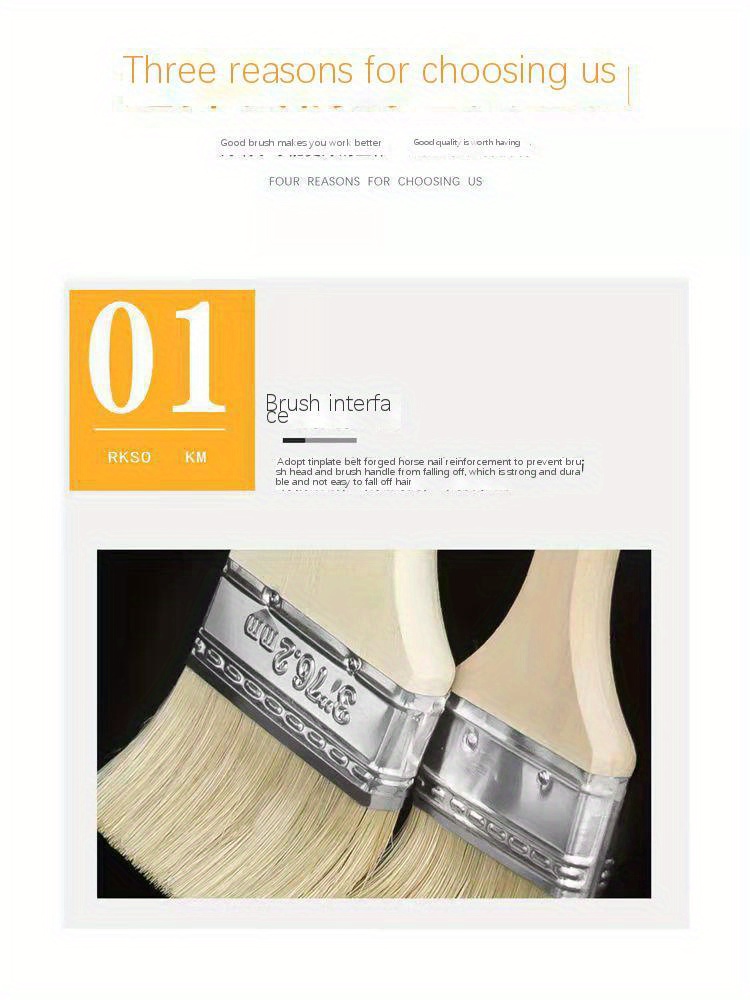 Wooden Handle Paint Brushes Perfect Marine Bbq - Temu New Zealand