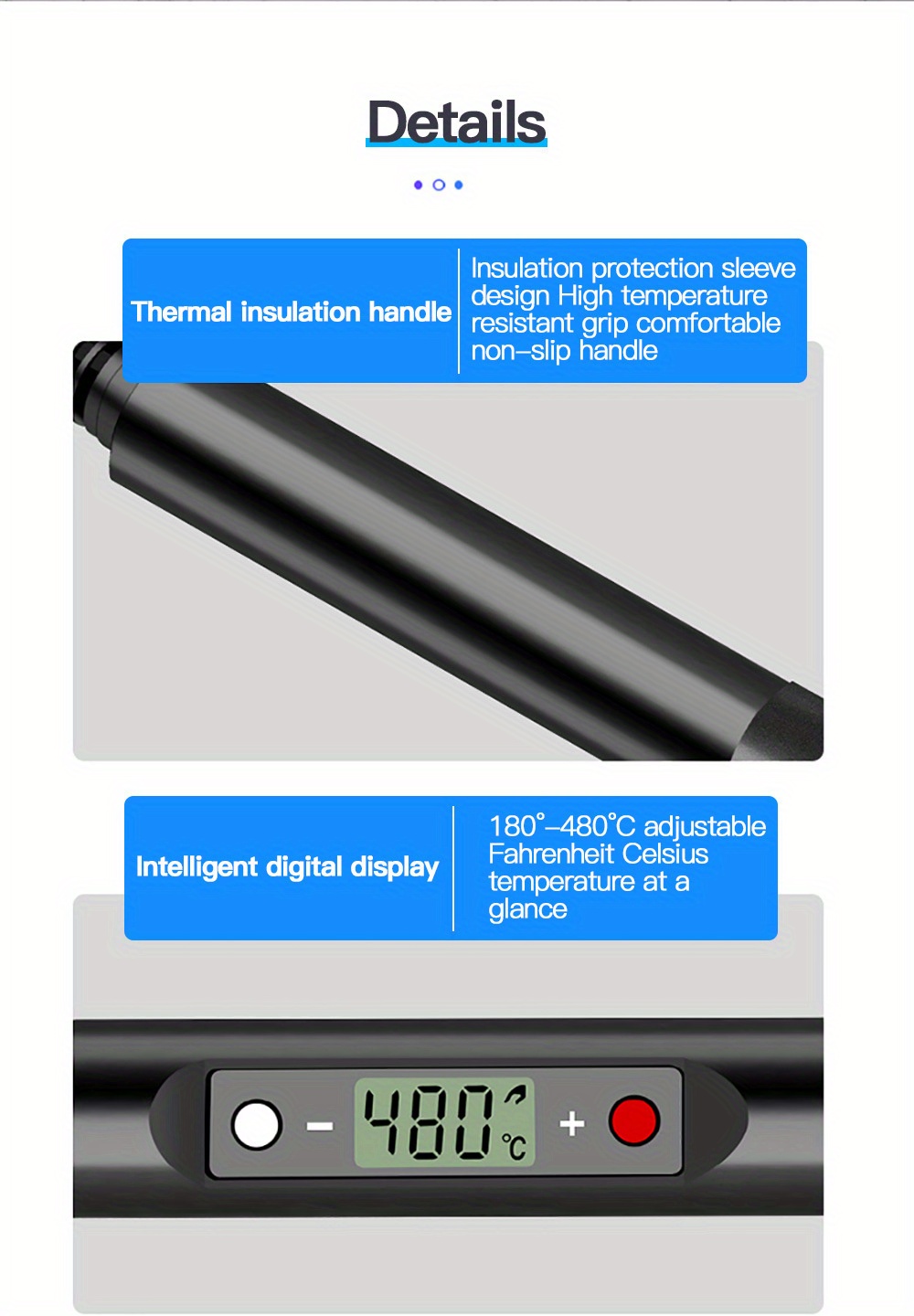 1 セット 80 ワット電気はんだごてキット、角度調整可能、電子 Diy 用温度調節可能なボタン付きミニ溶接ガン Tools And Home