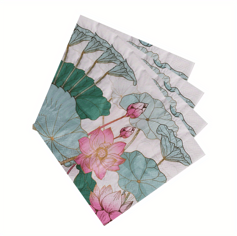 Lotus Patterned Party Napkins Single Person Party Party - Temu United ...