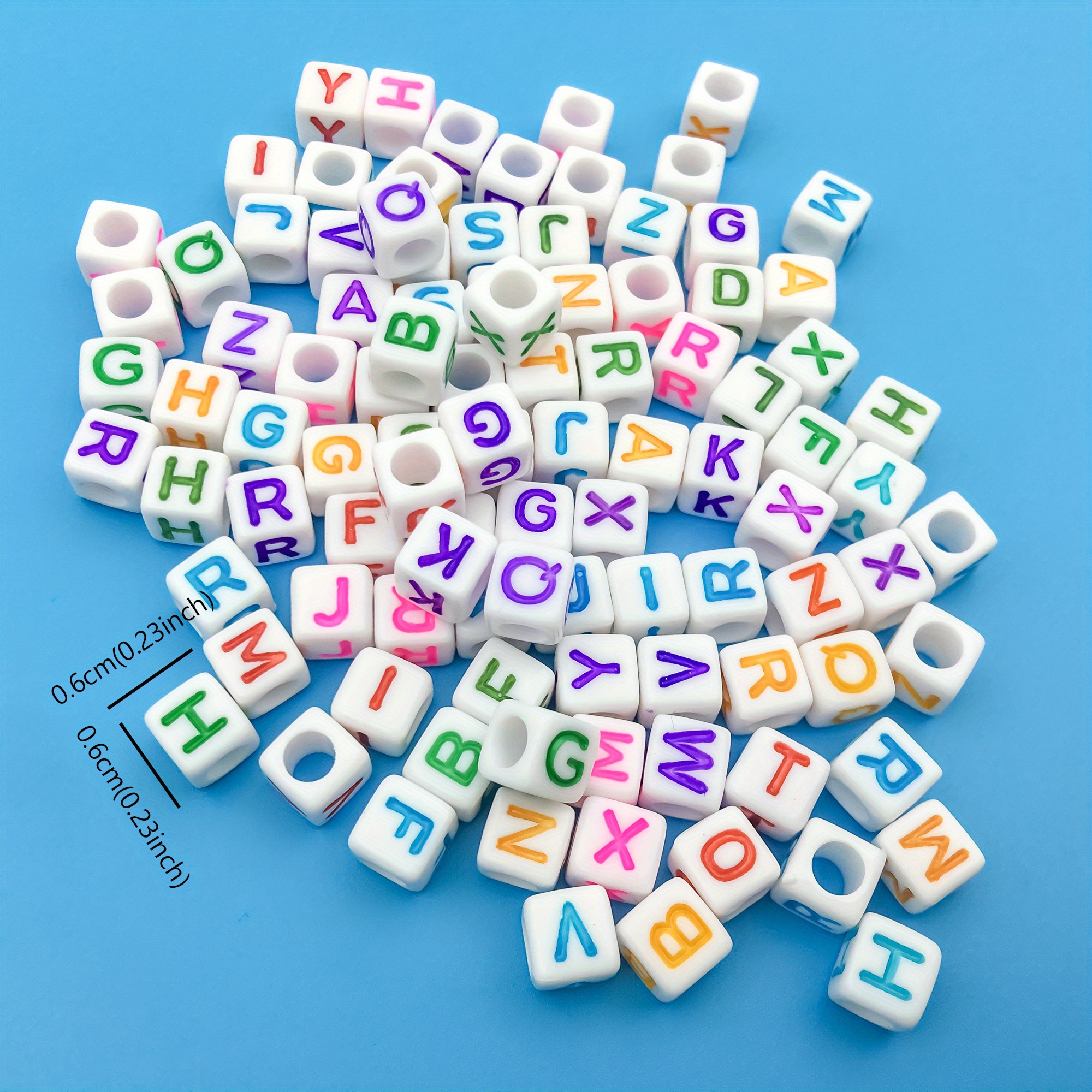 mixed round flat square acrylic letter beads alphabet number - Temu Norway