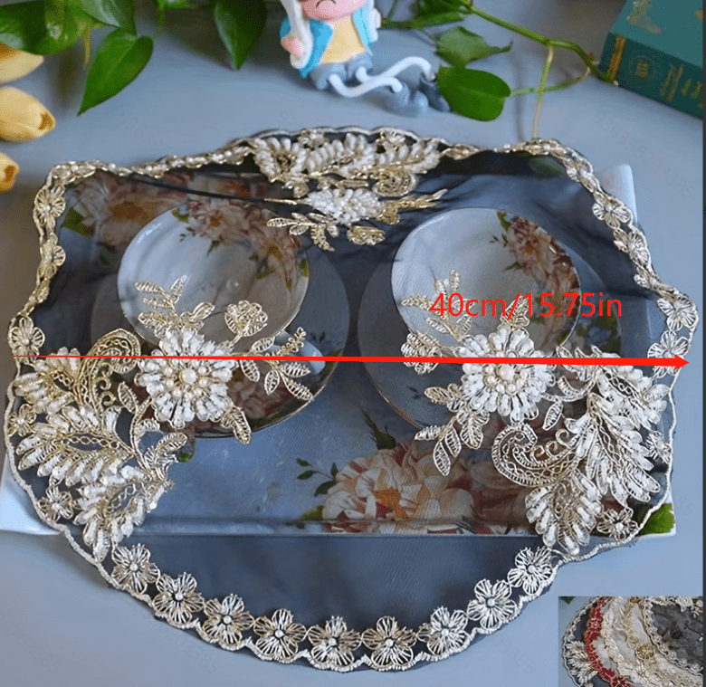 Simple Modern Round Tablecloth Lace Beaded - Temu Canada