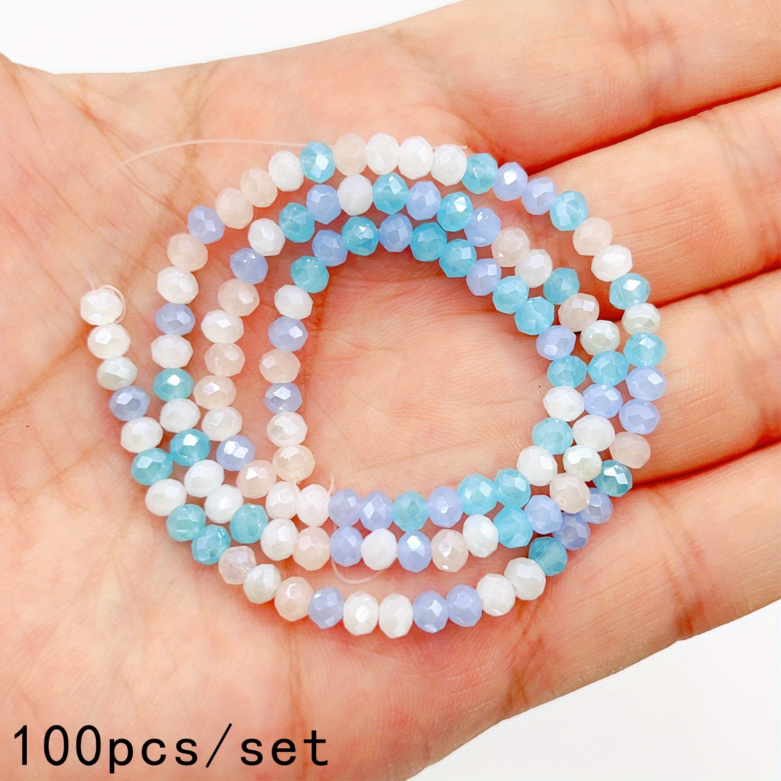 Diameter Blue White Color Crystal Beads Plated Ab - Temu Norway