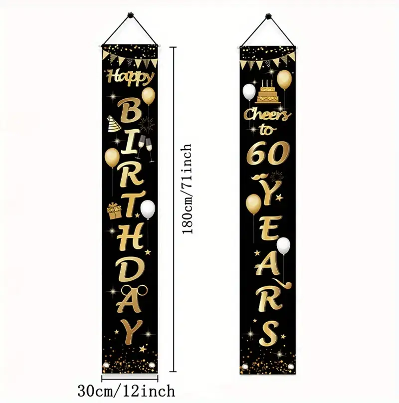 60th Birthday Party Decorations Cheers 60 Years Banner 60th Temu