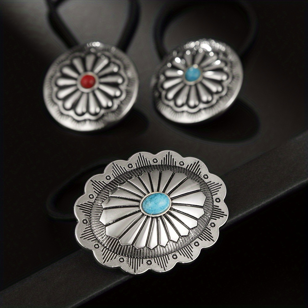 3pcc western style hair rope turquoise rubber band head - {region_name}