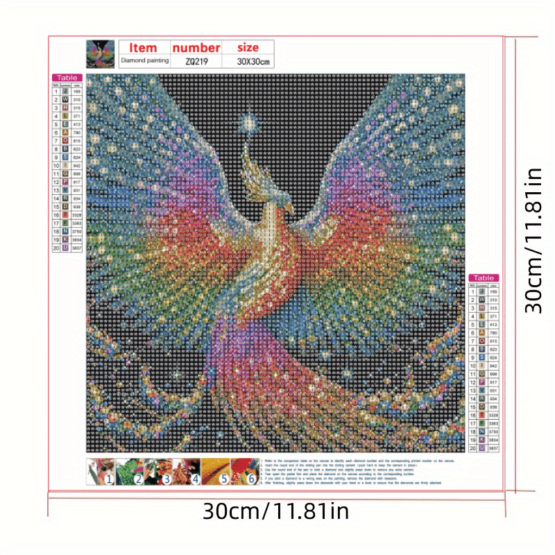 Painting Set 5d Diy Full Diamonds Adults Beginners Phoenix - Temu