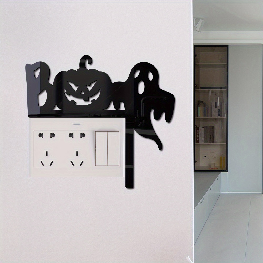 Decorative Halloween Light Switch Decal Cat Pumpkin Ghost - Temu
