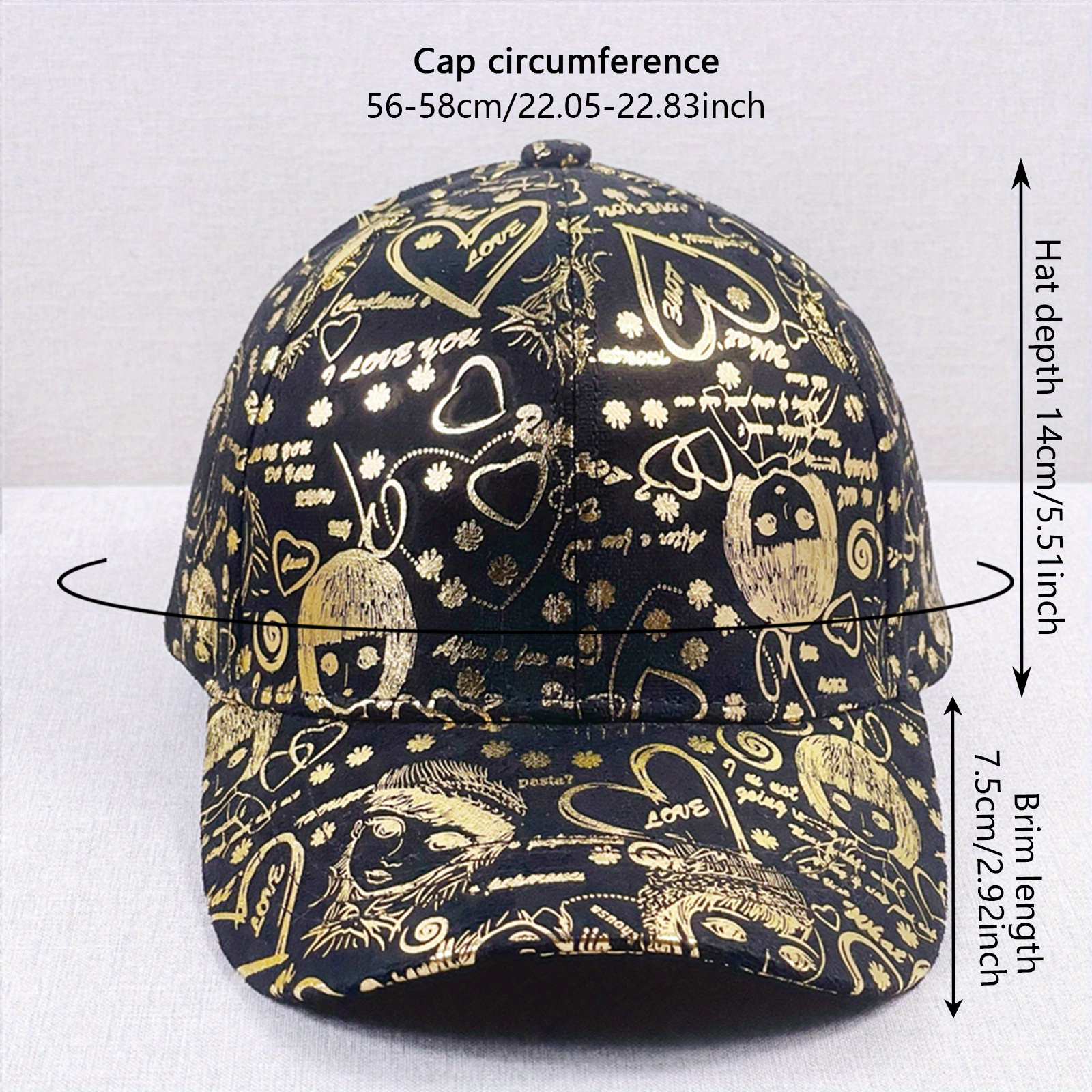 Hot Stamping Graffiti Baseball Cap Solid Sun - Temu Norway