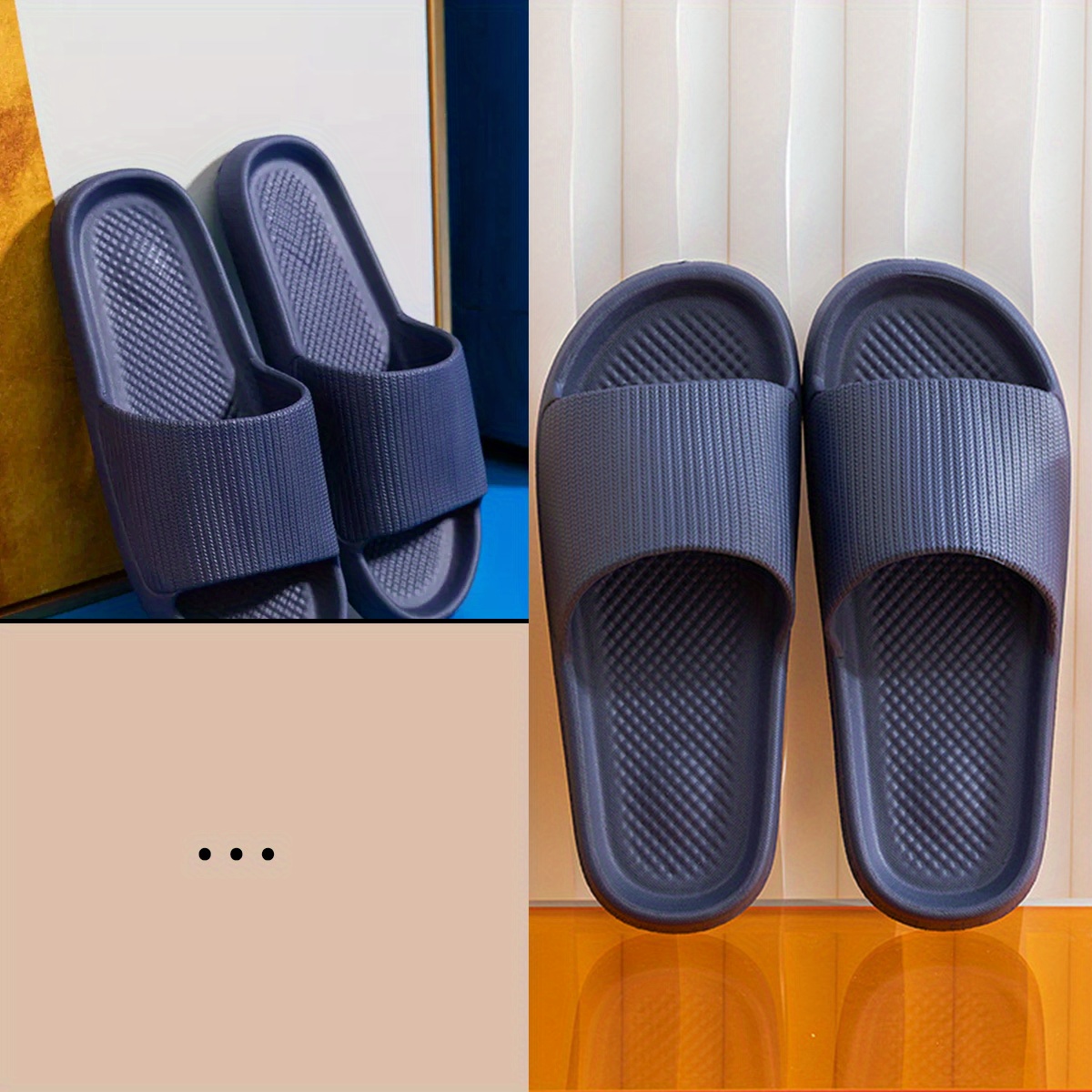 Mens Comfortable Quick Drying Non Slip Slides For Indoor Outdoor Summer ...