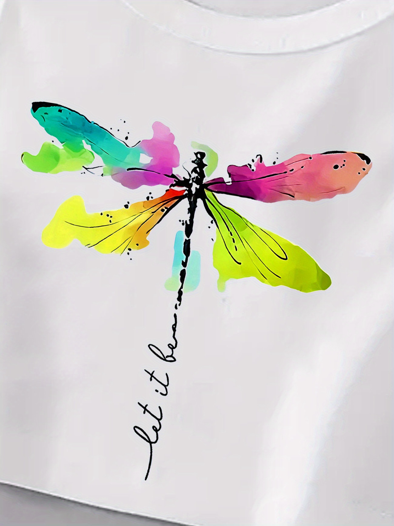 Girls Tank Tops Colorful Dragonfly Print Sleeveless Cropped - Temu ...