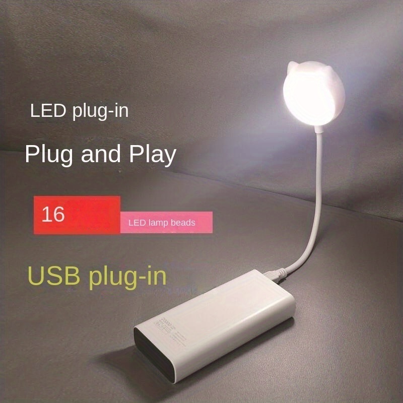 Cat Shaped Flexible Usb Plug In Lamp Mobile Power Supply - Temu New Zealand