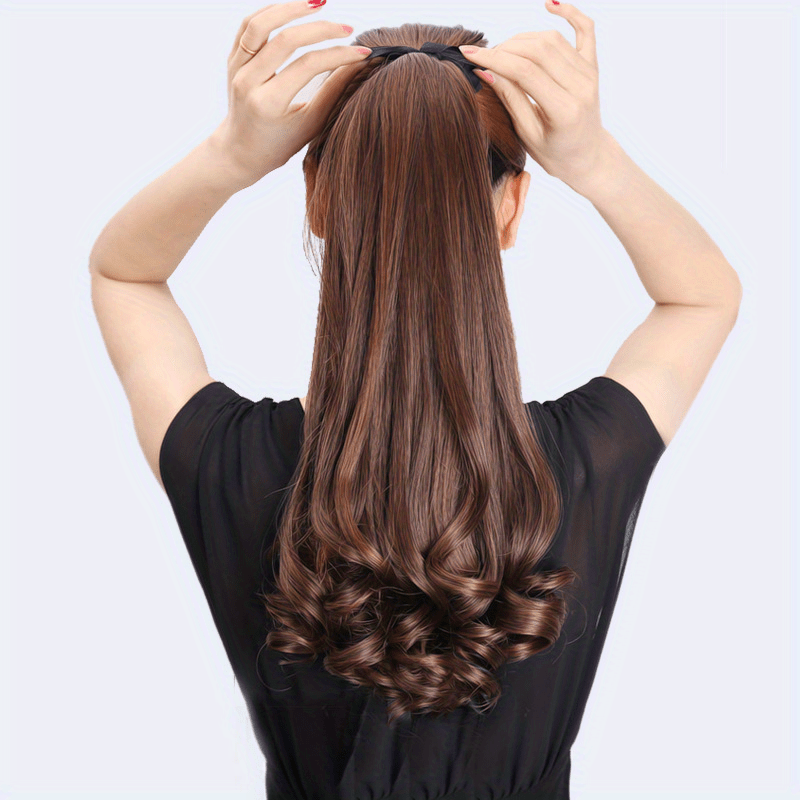 Curly Ponytail Extensions Hair Tie Women Girls Wrap - Temu United