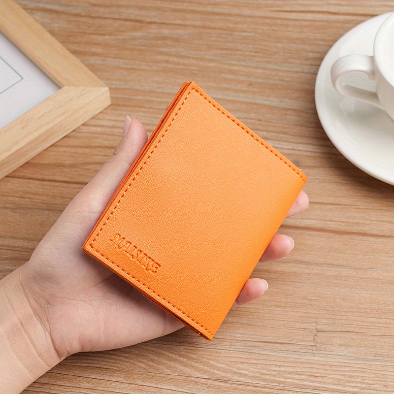 Minimalist Solid Purse Clutch Bifold Wallet - Temu United